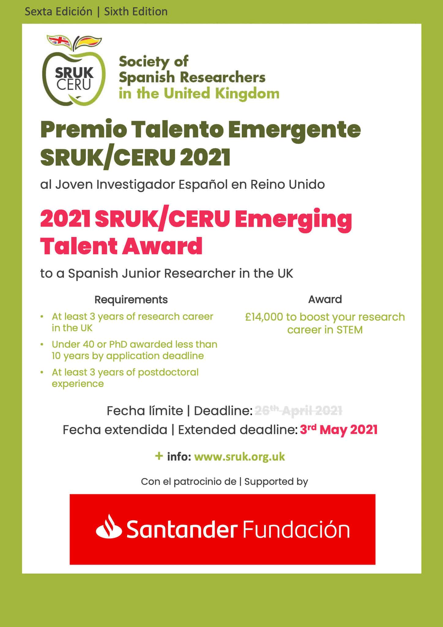 Premio Talento Emergente SRUK/CERU - Sruk