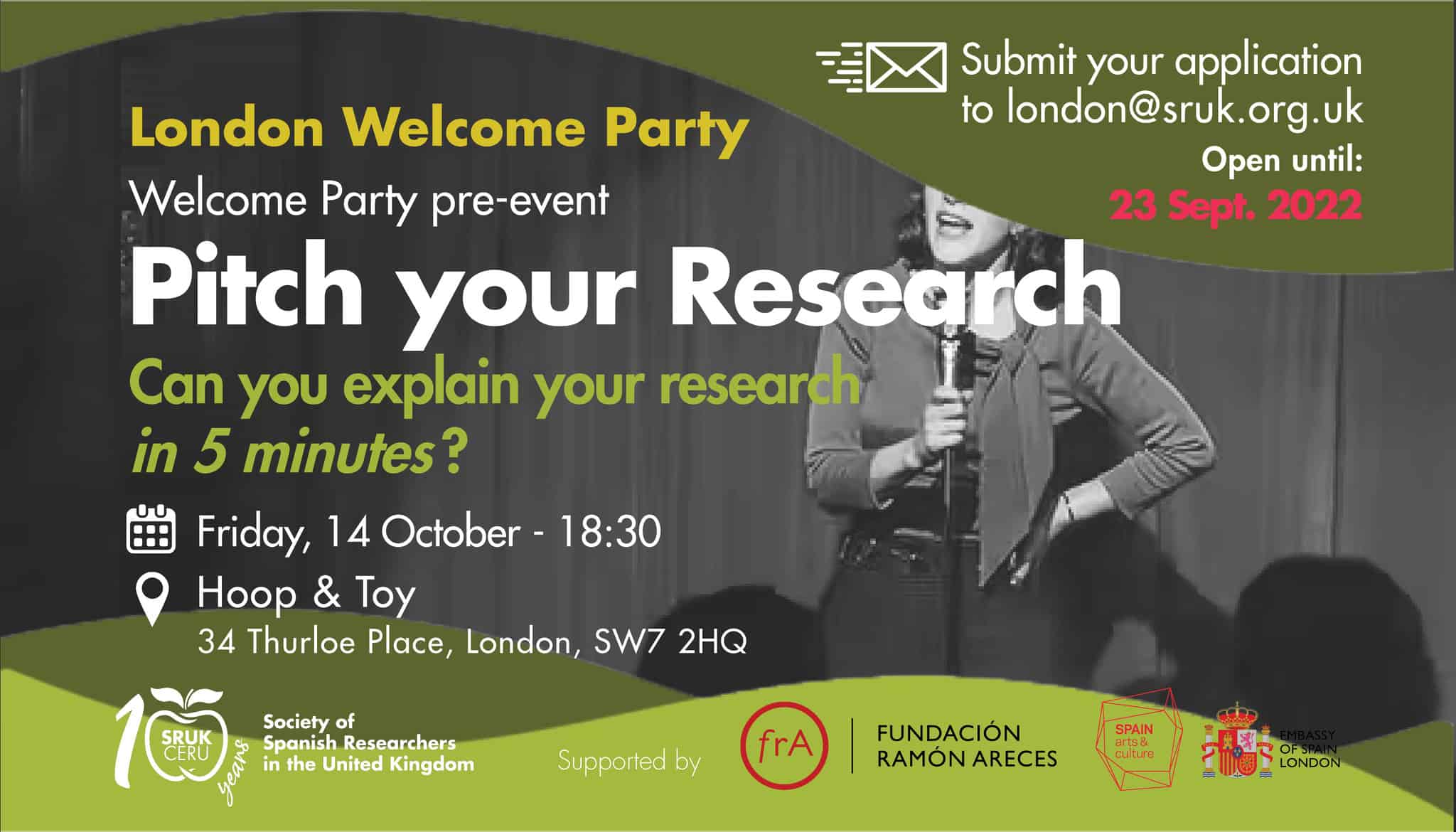 Pitch your Research + Welcome Party - Society of Spanish Researchers in ...